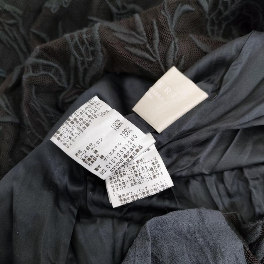 Ameri VINTAGE SHIRRING PLEATS DRESS レース 刺繍 サイズM ワンピース 20SS ブルーグレー アメリヴィンテージ 5-0216M 253411 ...