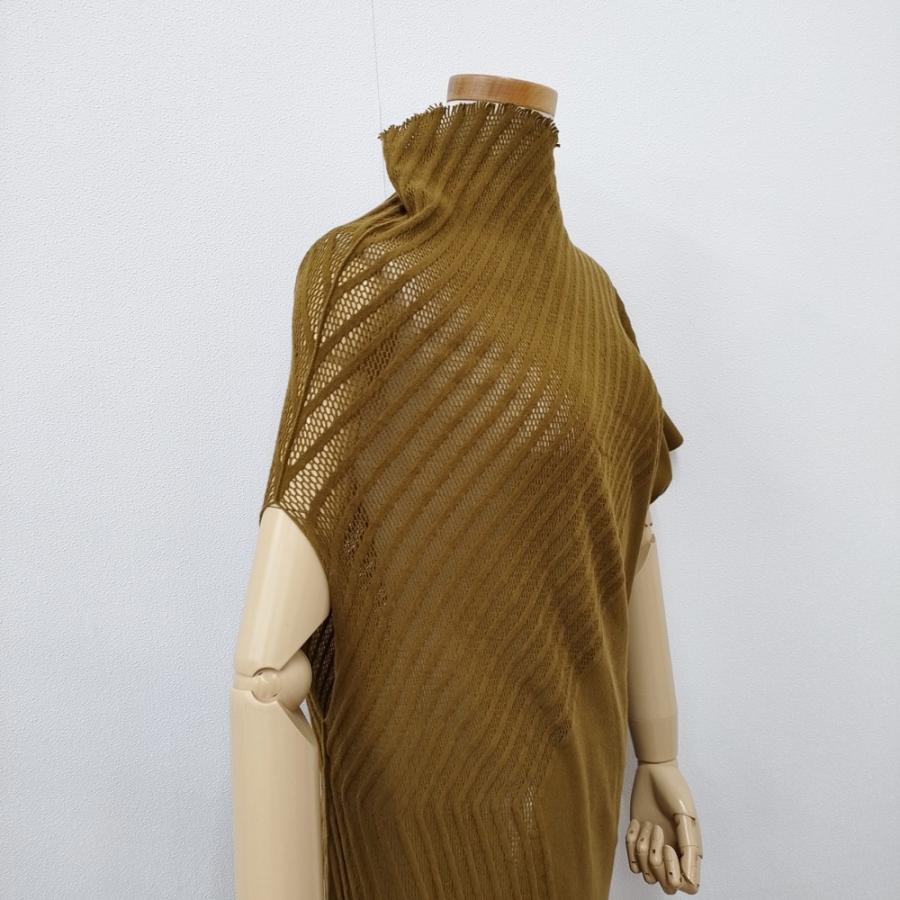 ISSEY MIYAKE カットワーク 変型ワンピース 日本製 IM13KH645 サイズ2 ワンピース オウド色 レディース イッセイミヤケ【中古】5-0711S◎ ISSEY MIYAKE（イッセイミヤケ） カットワーク 変型ワンピース 日本製