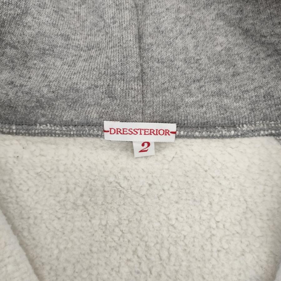 DRESSTERIOR D刺繍 裏毛 サイズ2 ジップアップ パーカー グレー ドレステリア 5-0128T 256095 : ブランド古着の ...