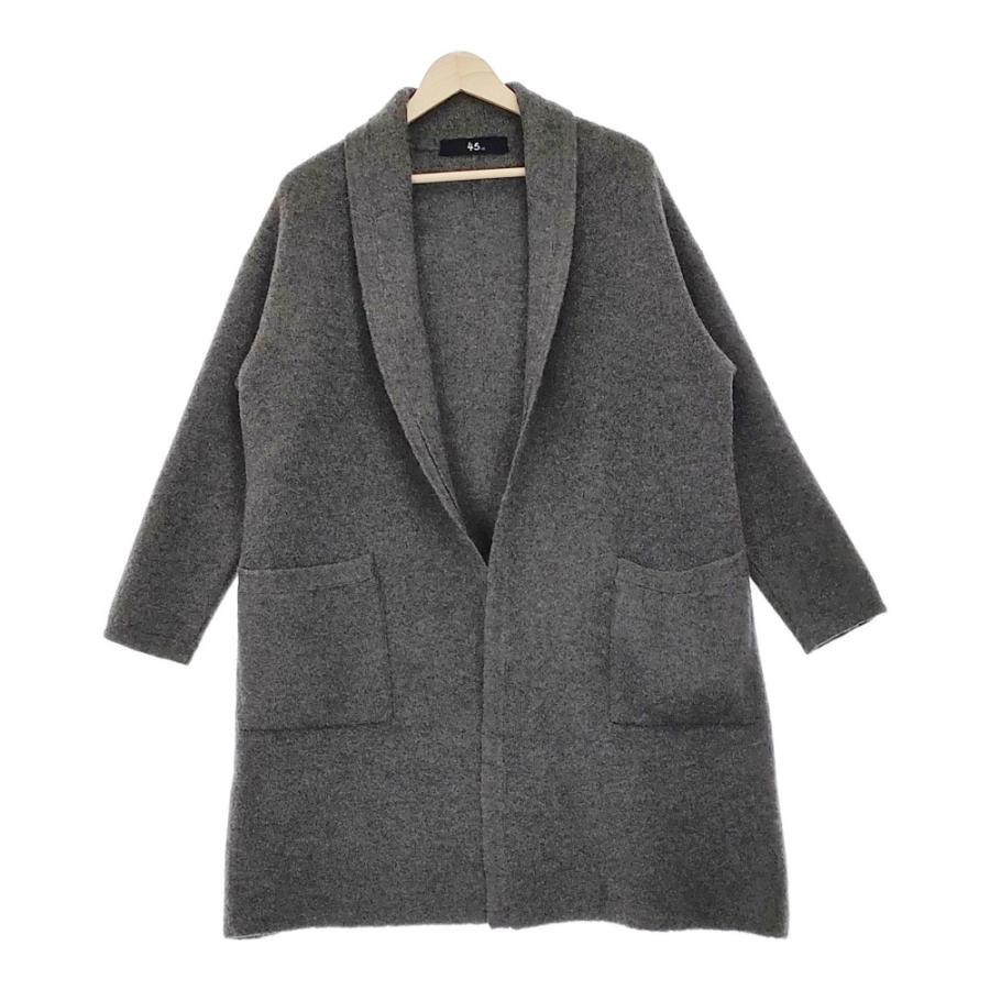 45R 45R/45rpm ロングカーディガン ボタンレス コート チャコールグレー フォーティーファイブアールピーエム 5-0128T ...