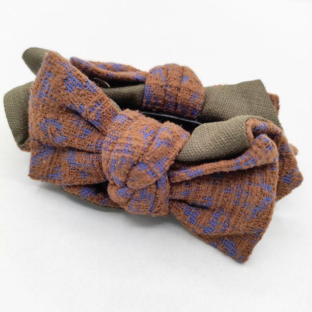 COMPLEX BIZ リボン バレッタ ブラウン カーキ コンプレックスビズ 5-0330G 256335 : ブランド古着の専門店 ジージー - 通販 - Yahoo!ショッピング