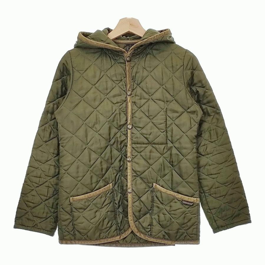 LAVENHAM WA-AW03 サイズ36 フード付き キルティングジャケット カーキ ラベンハム 5-0205T 256435 ...