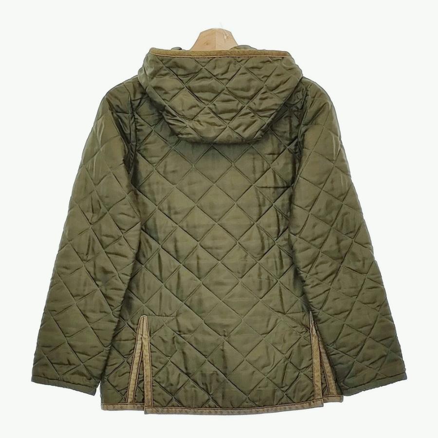 LAVENHAM WA-AW03 サイズ36 フード付き キルティングジャケット カーキ ラベンハム 5-0205T 256435 ...