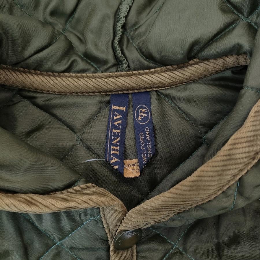 LAVENHAM WA-AW03 サイズ36 フード付き キルティングジャケット カーキ ラベンハム 5-0205T 256435 ...