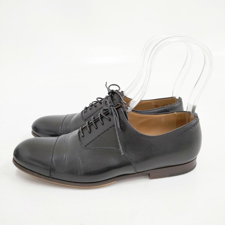 MARGARET HOWELL プレミアムライン レザーレースアップシューズ 35サイズ 05100 シューズ・靴 ブラック レディース マーガレットハウエル【中古】5-1203G◎ MARGARET HOWELL（マーガレットハウエル） プレミアムライン レザー