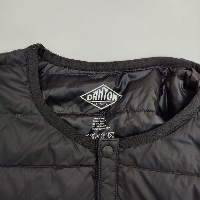 Danton JD-8748 クルーネック インナーダウン ナイロン ダウンジャケット ブラック ダントン 5-0825T 262001 : ブランド古着の専門店 ジージー - 通販 ...