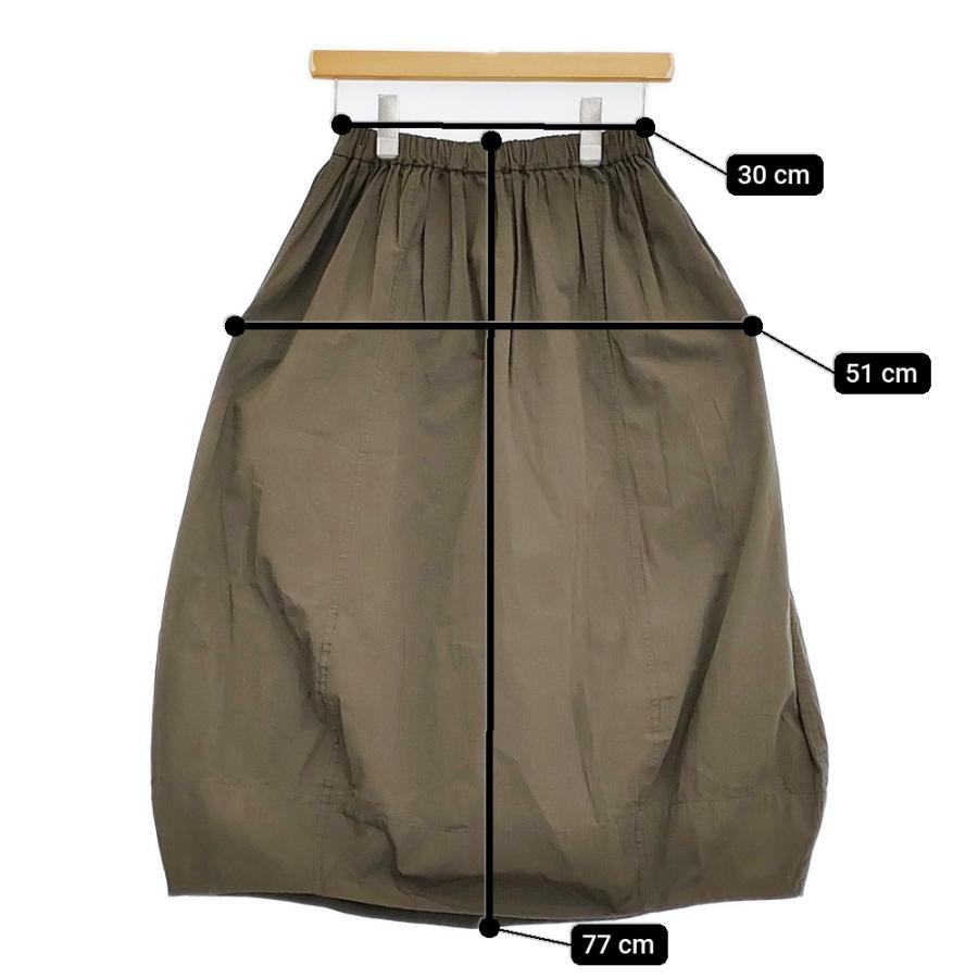 Pal’las Palace 綿麻シャンブレーワッシャーバルーンギャザースカート 定価26400円 ロング 25SS カーキ レディース パラスパレス【中古】5-1001M♪ Pal'las Palace（パラスパレス） 綿麻シャンブレーワッシャーバルーン