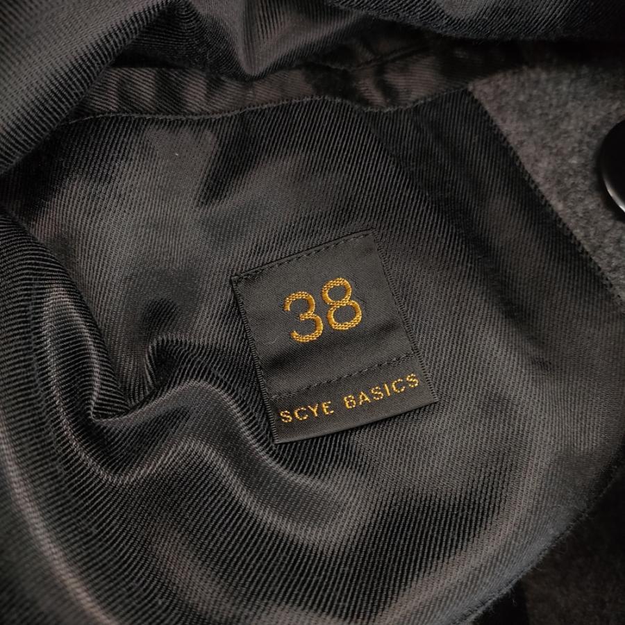 Scye ウール カシミヤ Pコート メルトン 5115-73508 サイズ38 ピーコート グレー サイ 4-1126A F98366 ...