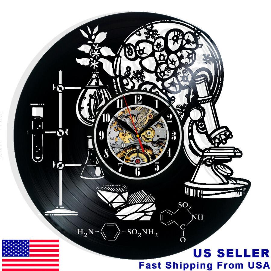 掛け時計 Chemistry Biology Vinyl Wall Clock Gift Fan Room Art Sign : 華商店 ...