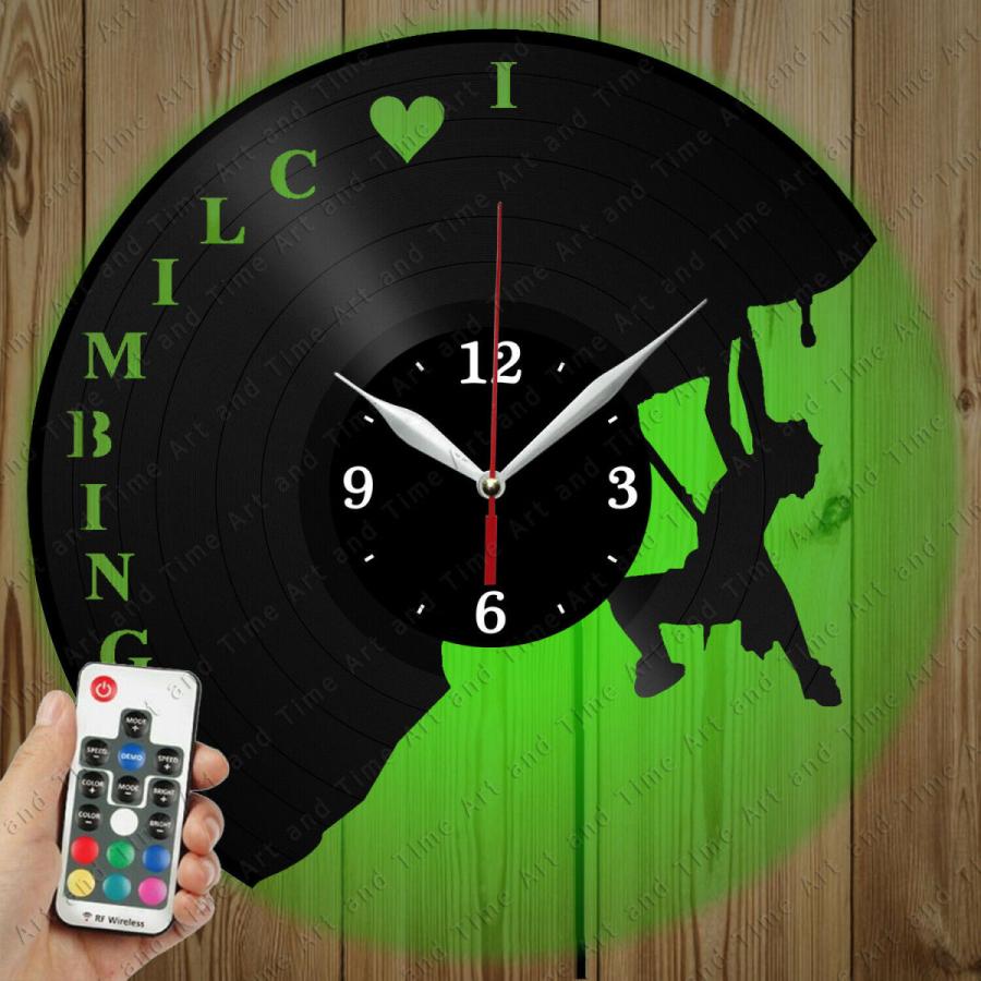 掛け時計 LED Vinyl Clock Climbing Wall Decor Art Original Gift 226 : 華商店 ...