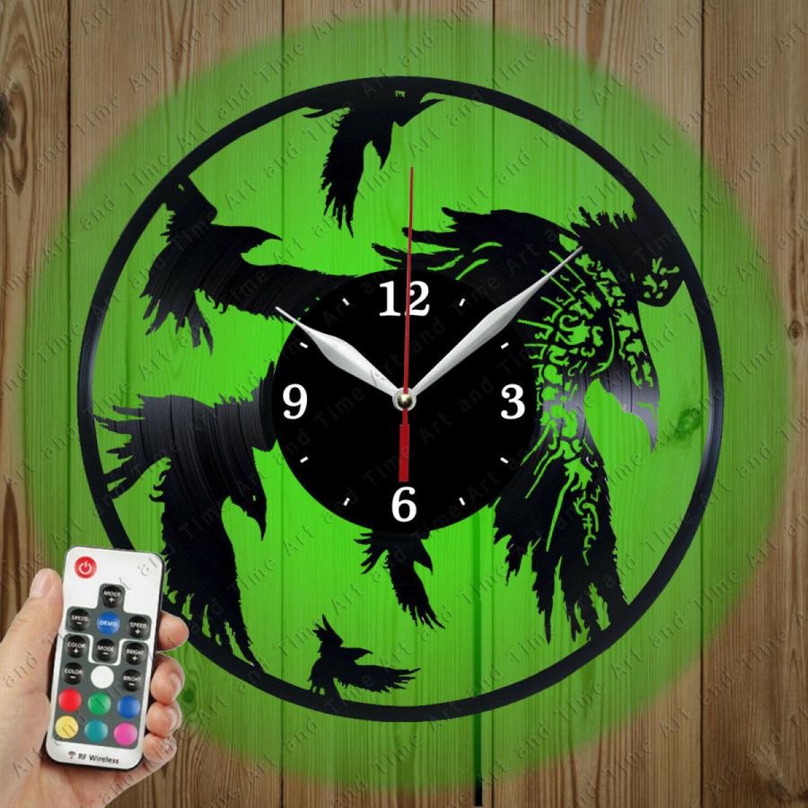 掛け時計 LED Vinyl Clock Crow Wall Decor Art Original Gift 301 : 華商店 - 通販 ...