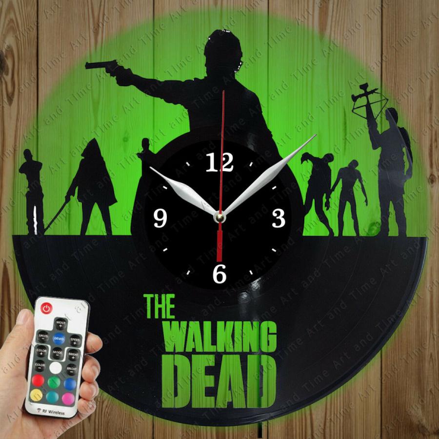 掛け時計 LED Vinyl Clock The Walking Dead Wall Decor Art Original Gift 471 ...