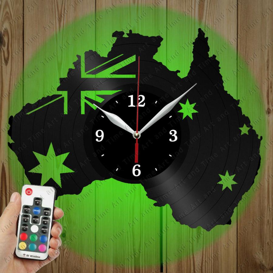 掛け時計 LED Vinyl Clock FLAG Australia Wall Decor Art Original Gift 243 ...