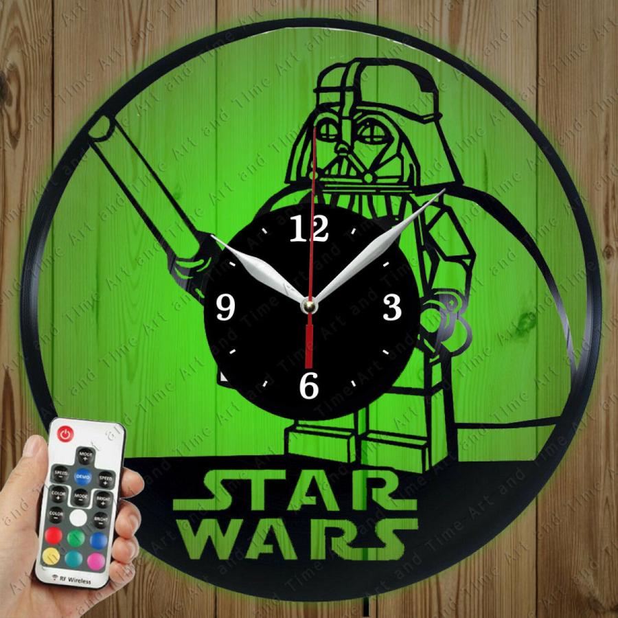 掛け時計 LED Vinyl Clock Star Wars Wall Decor Art OriginalGift 270 : 華商店 ...