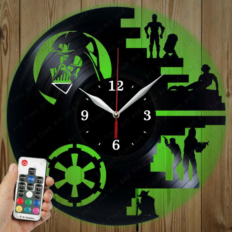 掛け時計 LED Vinyl Clock Star Wars Wall Decor Art Original Gift 313 : 華商店 ...
