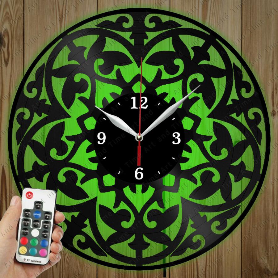 掛け時計 LED Vinyl Clock Abstraction Wall Decor Art Original Gift 167 : 華商店 ...
