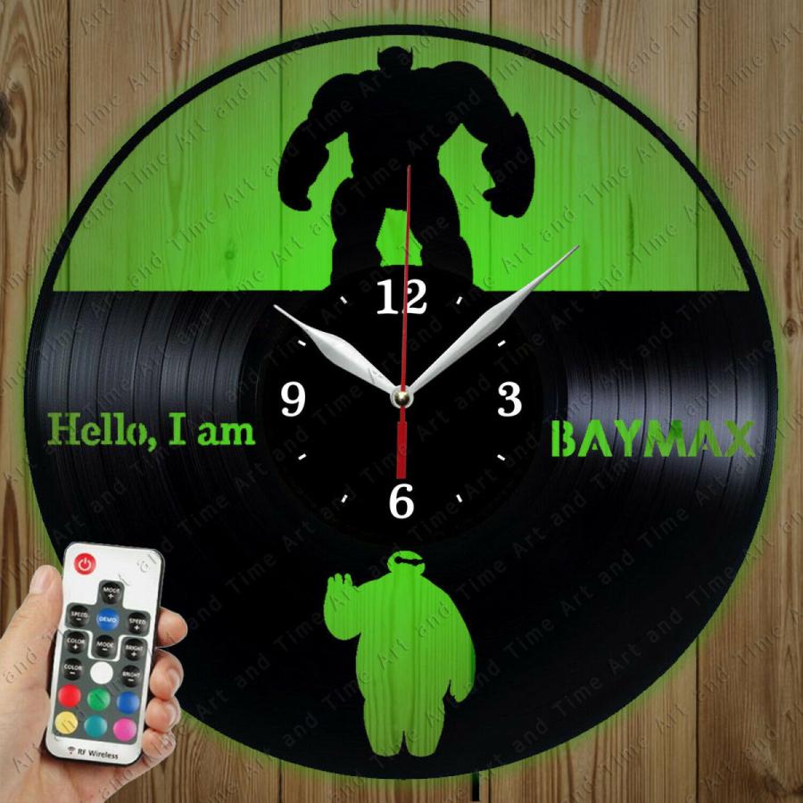 掛け時計 LED Vinyl Clock Baymax Wall Decor Art Original Gift 179 : 華商店 - 通販 ...