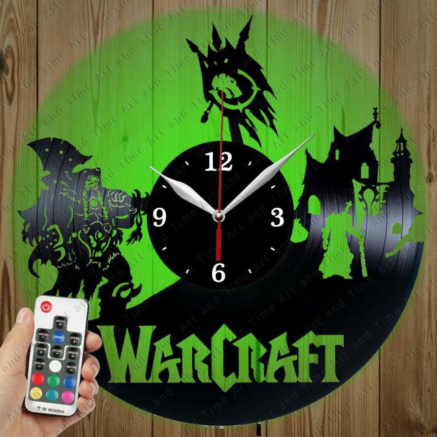 掛け時計 LED Vinyl Clock Warcraft Wall Decor Art Original Gift 20 : 華商店 ...