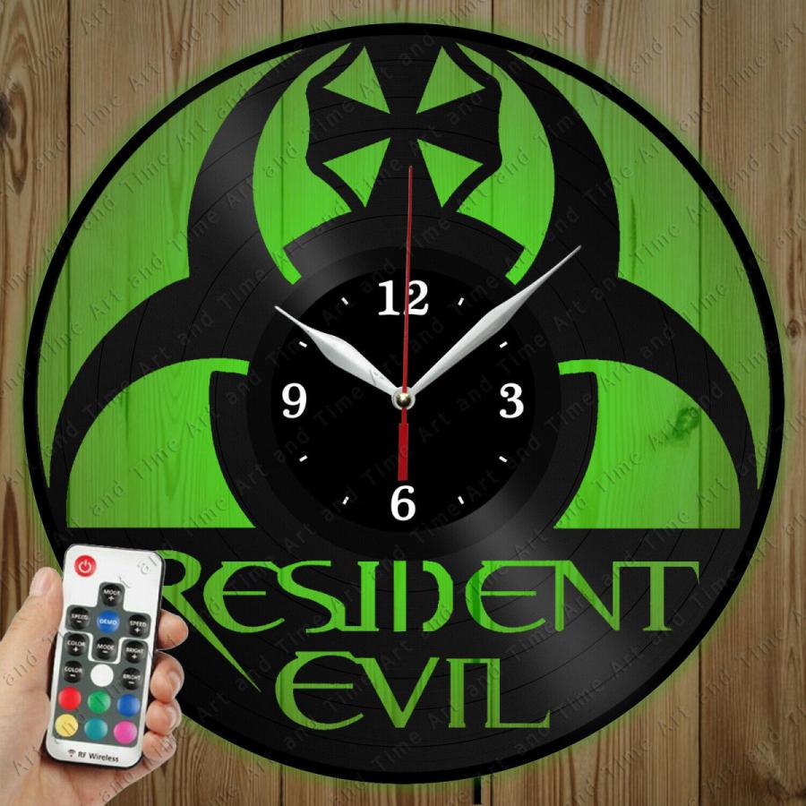 掛け時計 LED Vinyl Clock Resident evil Wall Decor Art Original Gift 150 : 華 ...