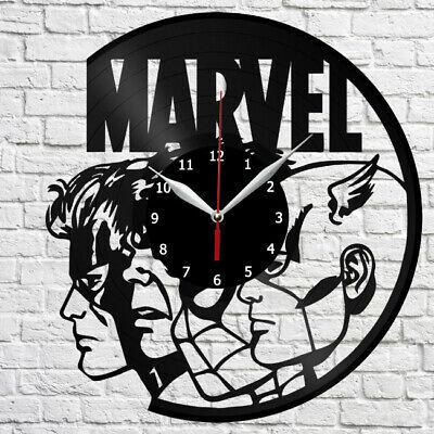 掛け時計 Marvel Vinyl Record Wall Clock Home Fan Art Decor 12'' 30 cm 4679 ...