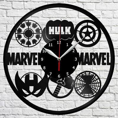 掛け時計 Marvel Vinyl Record Wall Clock Home Fan Art Decor 12'' 30 cm 4680 ...