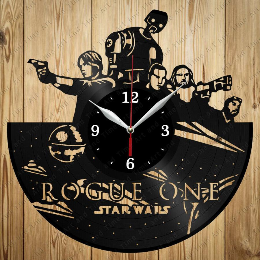 掛け時計 Vinyl Clock Star Wars Handmade Original Art Home Decor Wall 4108 ...