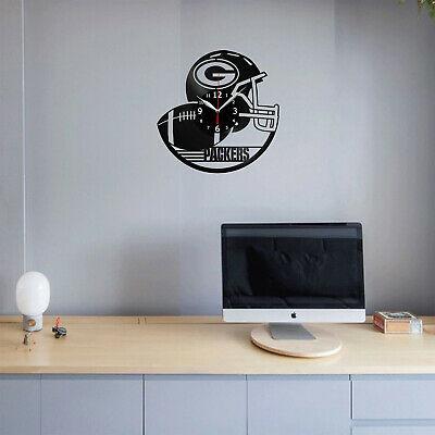 掛け時計 NFL Green Bay Packers Vinyl Record Wall Clock Decor Handmade 6566 ...