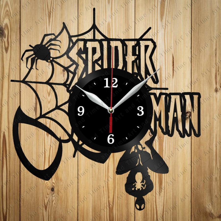 掛け時計 Vinyl Clock Spiderman Handmade Original Gift Wall Home Art Decor4068 : 華商店 - 通販 - Yahoo!ショッピング