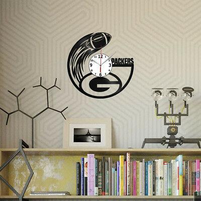 掛け時計 Green Bay Packers Vinyl Wall Clock Made of Record Original gift ...