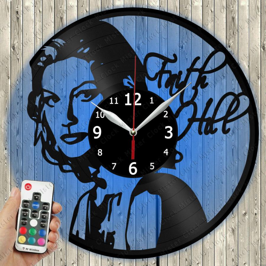 掛け時計 LED Vinyl Clock Faith Hill Light Record Wall 4431 : 華商店 - 通販 ...
