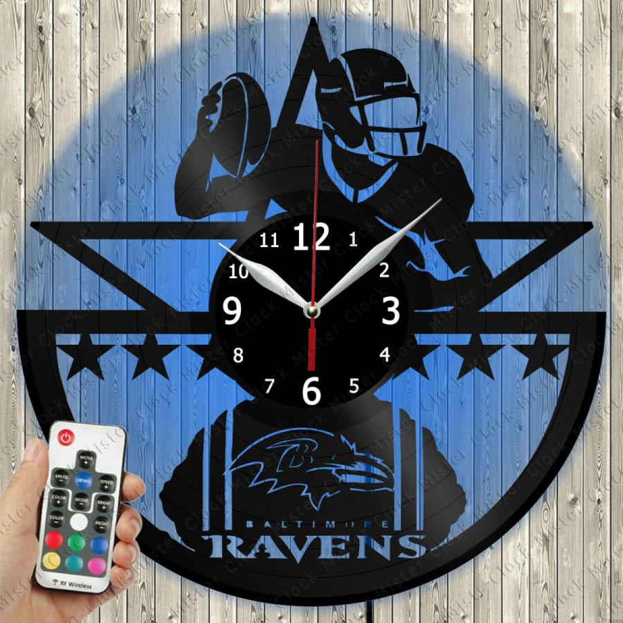 掛け時計 LED Clock Baltimore Ravens Light Vinyl Record Wall 2188 : 華商店 - 通販 ...