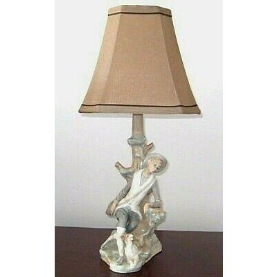 LLADRO リヤドロ SHEPHERD’S LAMP FIGURINE in PORCELAIN with shade - Made ...