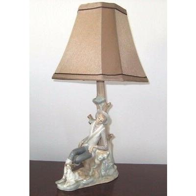 リヤドロ LLADRO SHEPHERD’S LAMP FIGURINE in PORCELAIN with shade - Made in ...