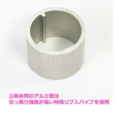 三和体育)バレーボール 学校 体育 バレー支柱 アルミ ギア式 床下30cm