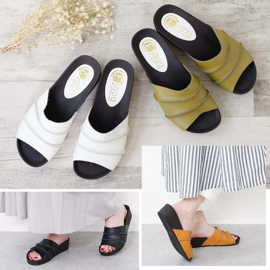 サンダル レディース 本革 履きやすい 歩きやすい 厚底 ヒール つっ