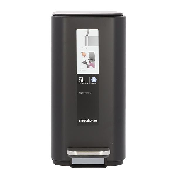 simplehuman 『ポイント10倍』Simplehuman ゴミ箱 スリム ステップカン マットブラック 5L CW2101 ごみ箱 ダストボックス ごみ入れ キッチン用品 日用品 ...