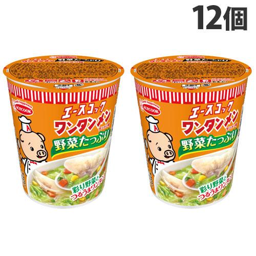 エースコック 野菜たっぷりワンタンメン タンメン味 タテ型 63g×12個 カップラーメン ワンタンメン 即席 ラーメン 雲呑 ワンタン : s06387 : よろずやマルシェYahoo ...