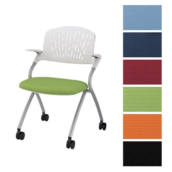 『代引不可』 ライオン事務器 ミーティング用チェアー サテラ W550×D415×H800SH425mm No.1921F『返品不可』『送料無料（一部地域除く）』 : よろずやマルシェ ...