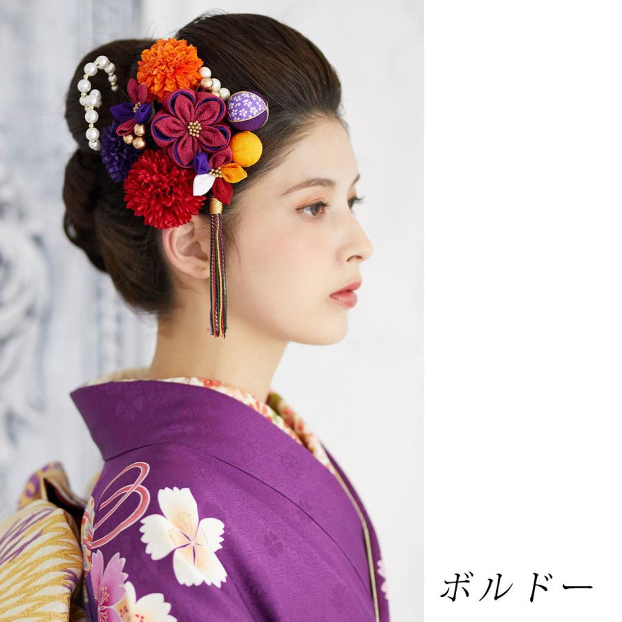 Arenca 髪飾り 成人式 Uピン 13点セット フラワーポット入り インテリア パッケージ 選べる 5色 「風花」 花髪飾り 桔梗 キキョウ : arencorsage10 : 和装通販 ...