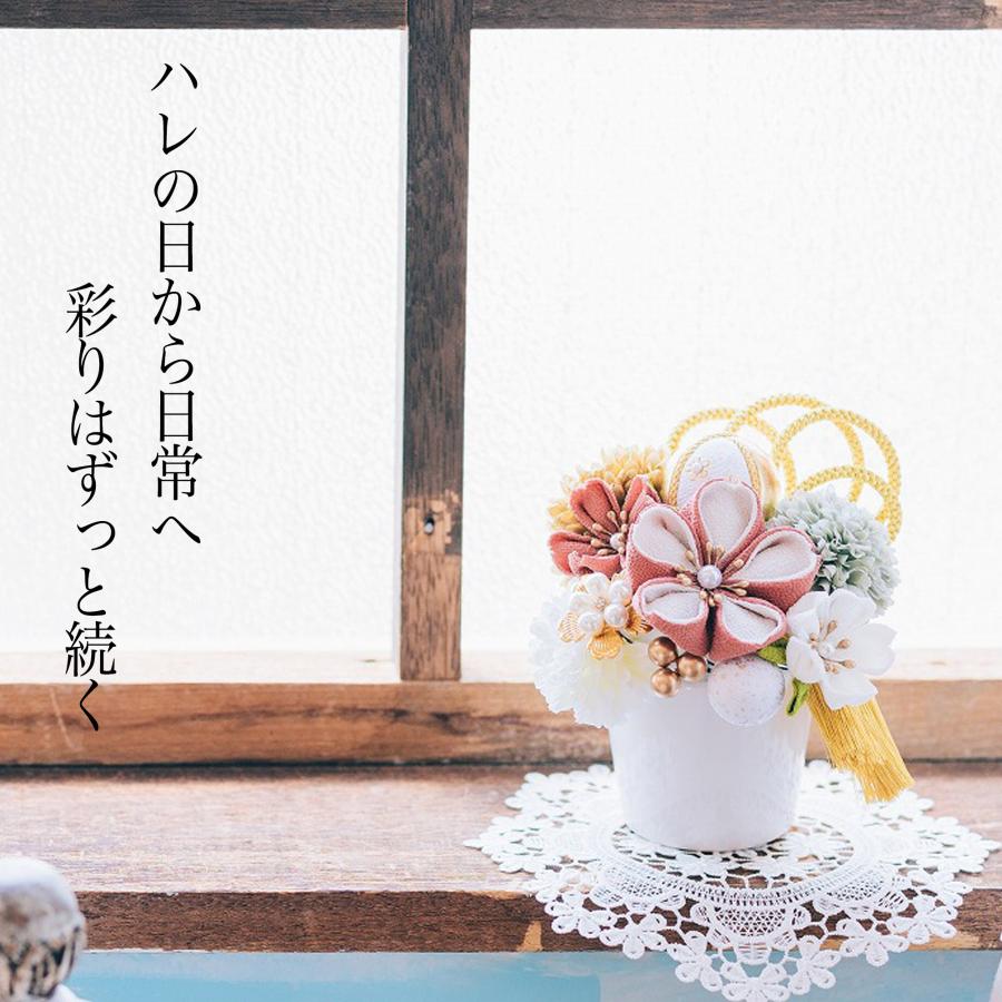 NISHIORI 【Arenca】Uピン 11点セット フラワーポット入り インテリア パッケージ 選べる 3色 「さくら」ピンク ピンクベージュ ホワイト ゴールド 振袖用 組紐 日本製 ...