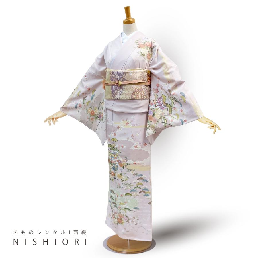 NISHIORI 訪問着 レンタル商品 着物レンタル商品 貸衣装 フルセット レンタル商品着物 ピンク No.0249 : 和装通販 西織 - 通販 - Yahoo!ショッピング