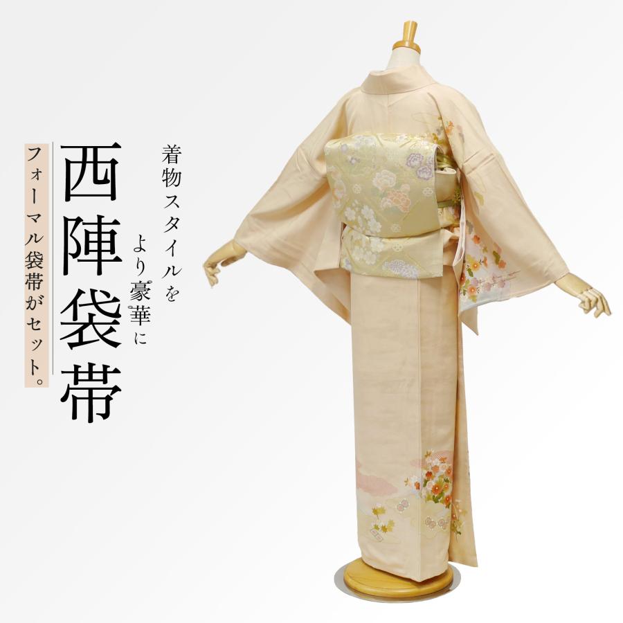 NISHIORI 訪問着 レンタル 着物レンタル 貸衣装 入学式 卒業式 訪問着レンタル フルセット 上品 ベージュ 古典柄 No.430 : 和装通販 西織 - 通販 - Yahoo!ショッピング