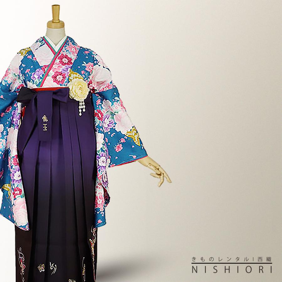 NISHIORI 二尺袖着物 袴 レンタル商品 貸衣装 Mサイズ HANAE MORI 森