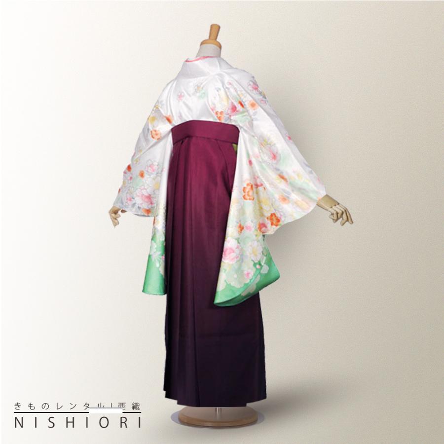NISHIORI 二尺袖 着物 袴 レンタル商品 貸衣装 Lサイズ 袴 LLサイズ 白