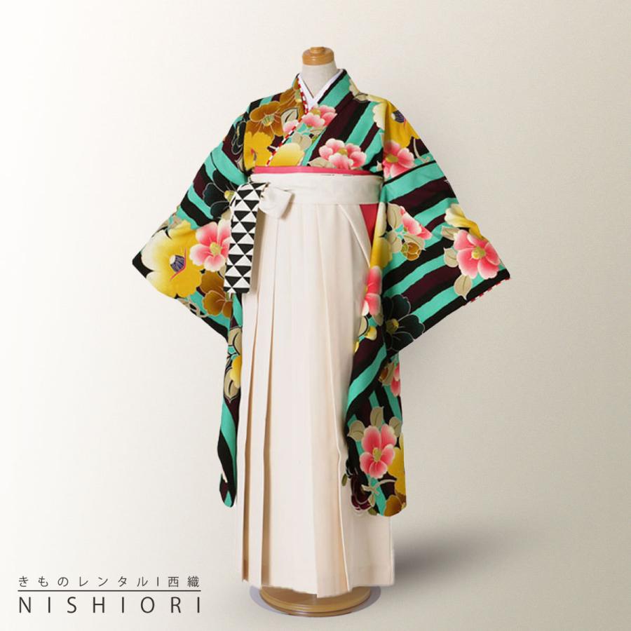 NISHIORI ジュニア 二尺袖 着物 袴 レンタル商品 紅一点 ブランド 往復