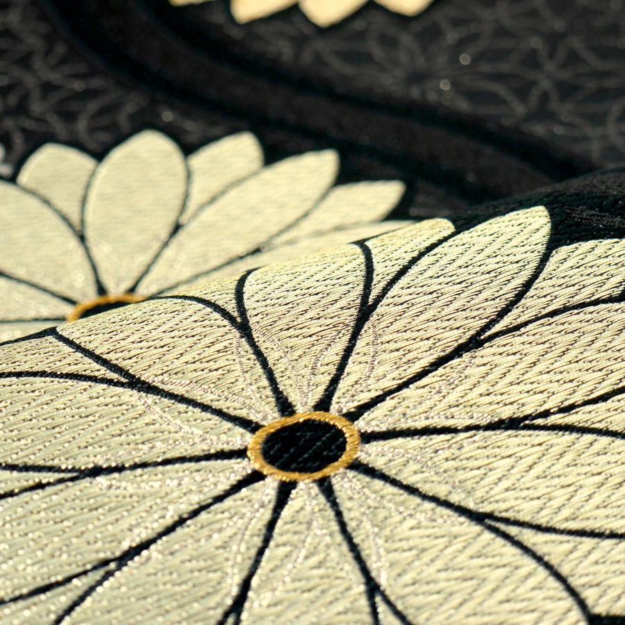 NISHIORI フォーマル 袋帯 全通 古典 立涌 菊 ブラック ゴールド NISHIORI フォーマル 袋帯 全通 古典 立涌 菊 ブラック ゴールド