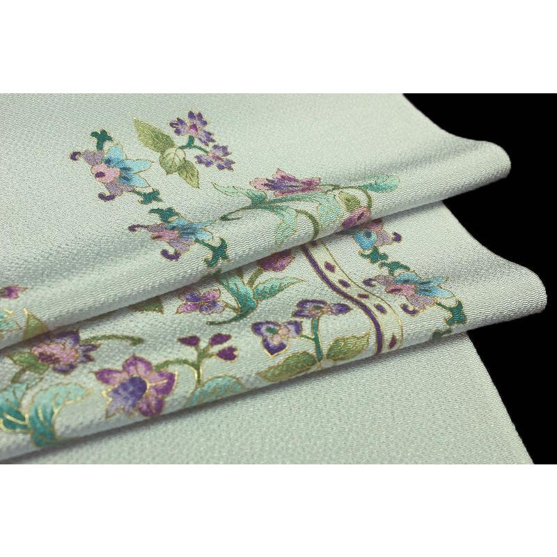 平和屋本店□極上 九寸名古屋帯 刺繍 雀 稲穂 榛色地 逸品 未使用