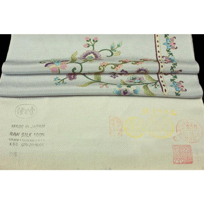 平和屋着物＊夏物 川野義和 墨流し染 太鼓柄袋帯 京友禅 手描き 瓢箪蔦