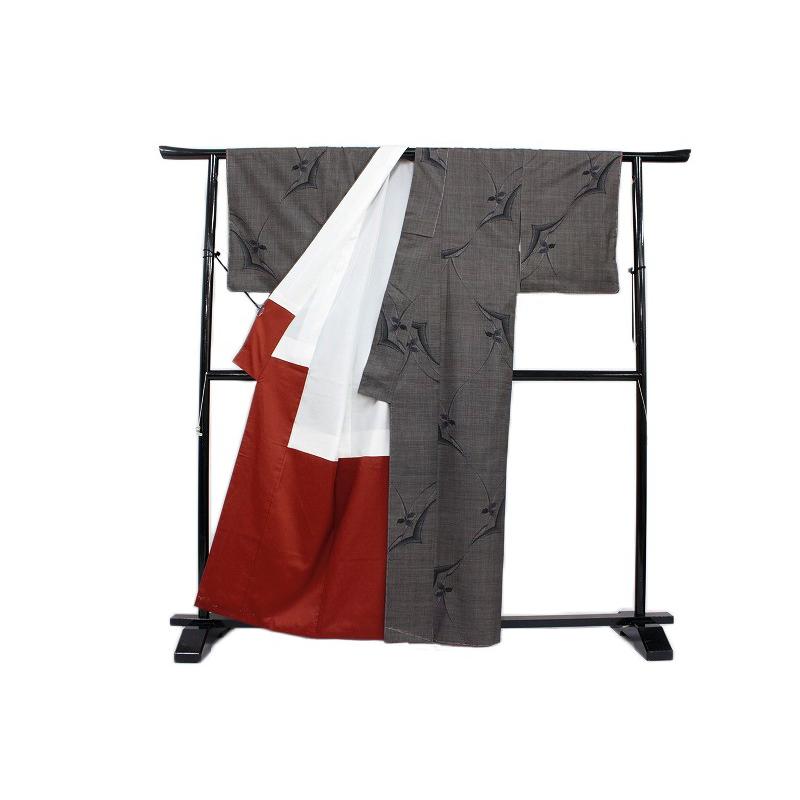 大島紬 着物 本場大島紬 9マルキ 濃墨色地 菖蒲 模様 正絹 新品 未使用品 69cm 和装 w889 : 着物ちどり - 通販 - Yahoo!ショッピング