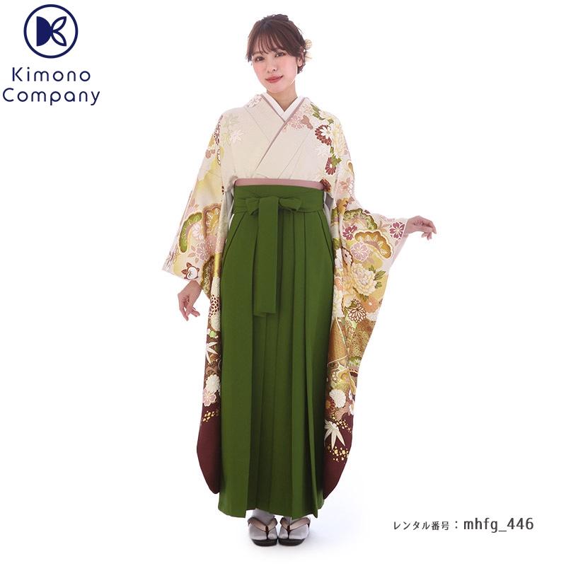 YUMI KATSURA 卒業式 袴 振袖 レンタル 大学生 専門学校 女子 セット モダン レトロ mhfg_446 ベージュ オリーブ : きものカンパニー Yahoo!店 - 通販 ...